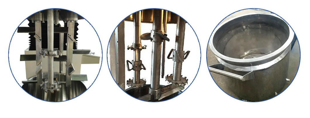 Industrial Multi-function Triple Shaft Mixer for High Viscosity ...
